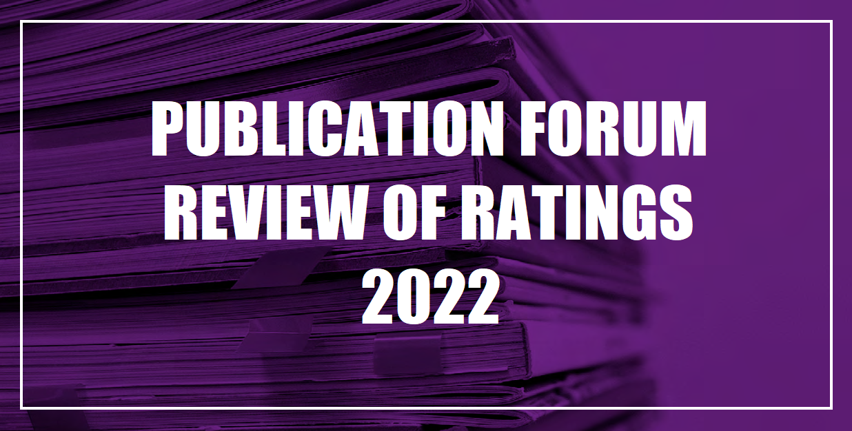 Publication Forum review of ratings in 2022 | Publication Forum